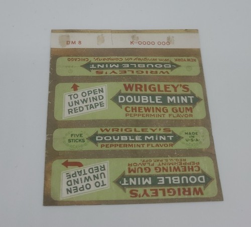 1930's Wrigley's "DOUBLE MINT" Gum Wrapper | eBay