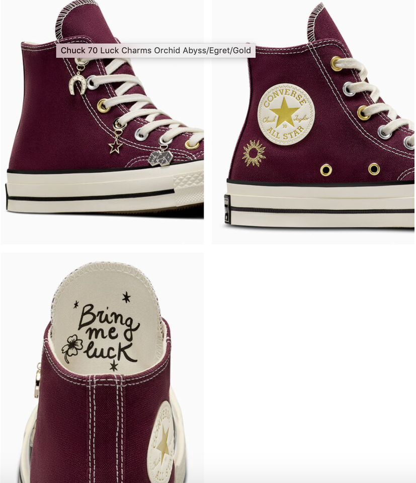 NEW Women CONVERSE Chuck 70 Luck Charms A13405C Fortune Shoes A05193c ...