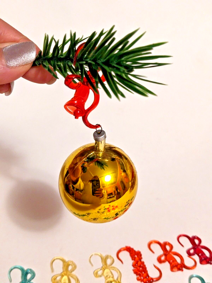 Vintage Christmas Bradford Novelty Plastic Ornament Hangers Hooks Lot ...