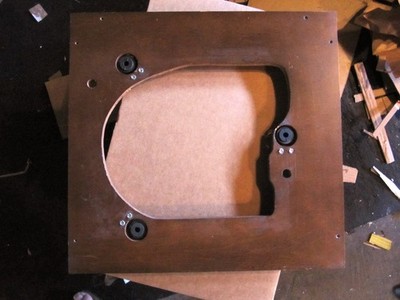 MOUNTING BOARD w Rubber Mushrooms GARRARD AT5 AT60 SL55 SL65 Turntable ...