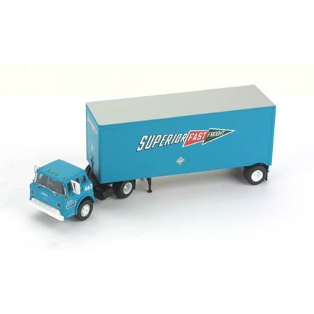 Athearn 91027 HO Scale Ford C W/28’ Wedge Trailer Superior Fast Freight ...