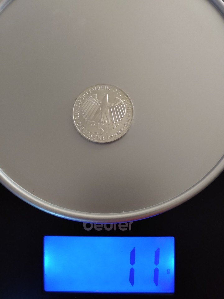 4 x Gedenkmünze Dtl. 5 DM, 44Gramm Silber 625, versch.Jahrg. siehe ...