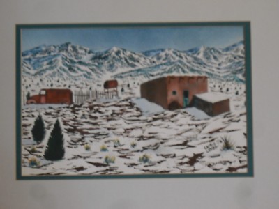 NEW MEXICO WINTER LANDSCAPE BY CHRIS LEYBA 1996 | eBay