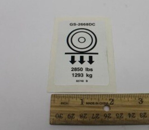 82748 / 82748GT OEM Genie DECAL LABEL WHEEL LD GS2668DC | eBay