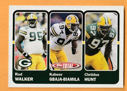 2003 Topps Total - #342 Kabeer Gbaja-Biamila, Cletidus Hunt, Rod Walker ...