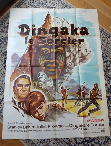 Affiche 1964 DINGAKA LE SORCIER 120x160 Jamie UYS/Afrique du Sud/Illust ...
