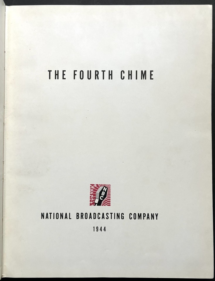 The Fourth Chime 1944 NBC's coverage of WWII / 1st Edition | eBay
