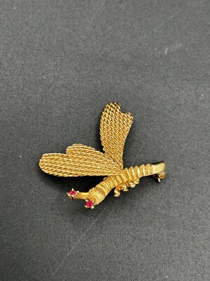 BOUCHER , Ruby Dragon Fly Brooch Pin | eBay