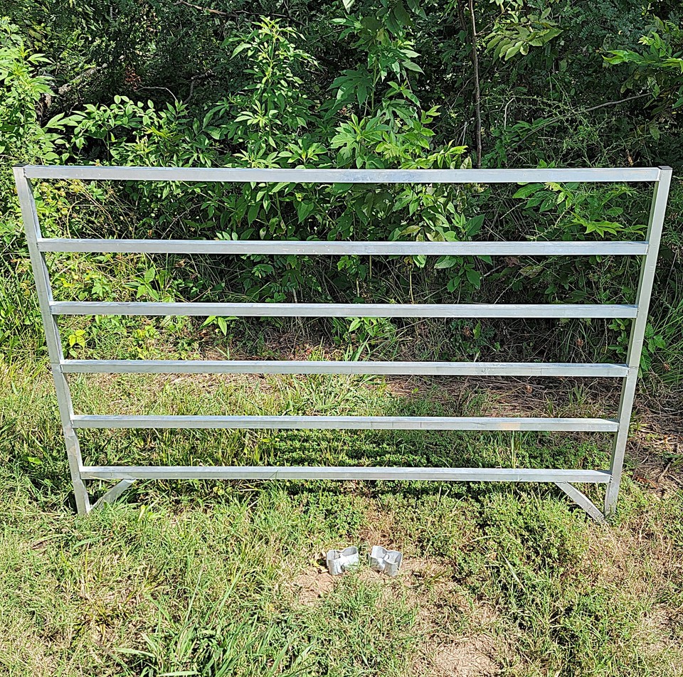 4 PACK OF ALUMINUM 5 Ft LONG 6 RAIL 40" TALL SHEEP & GOAT PANELS FENCE ...