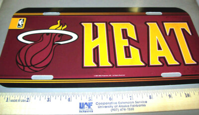 Miami Heat NBA basketball team plastic License Plate, made in the USA ...