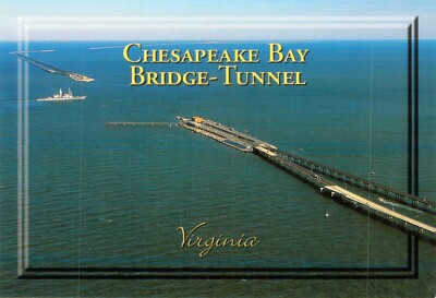 Aerial View- Chesapeake Bay Bridge-Tummel-Virginia -Unposted Postcard ...