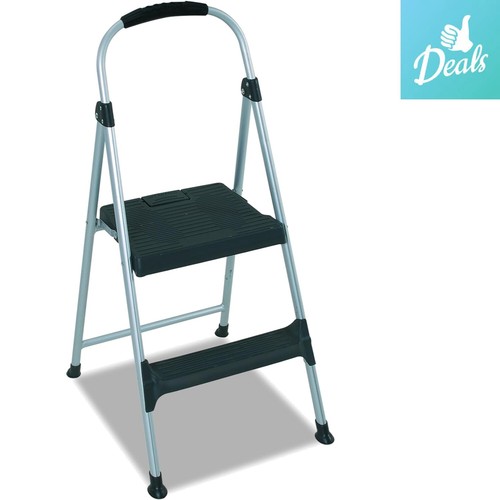 Cosco Signature 2-Step Aluminum Stool - Lightweight, Slip Resistant - 1 ...