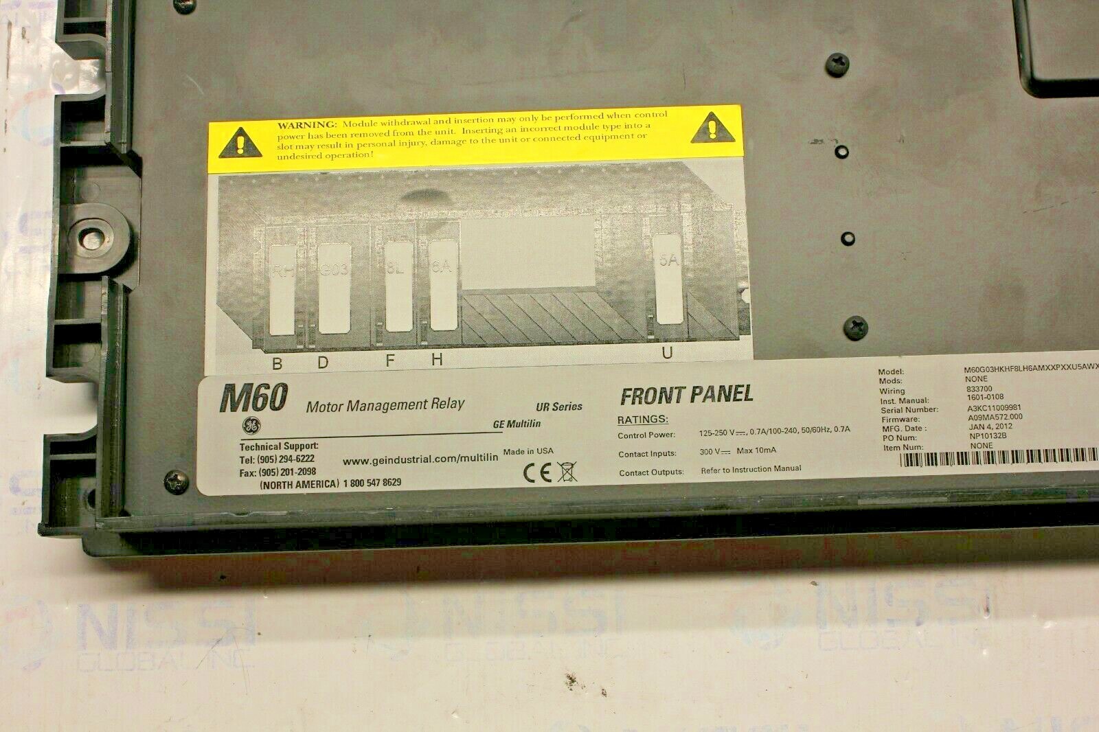 GE Multilin M60 Line Distance Protection System Relay Front Panel | eBay