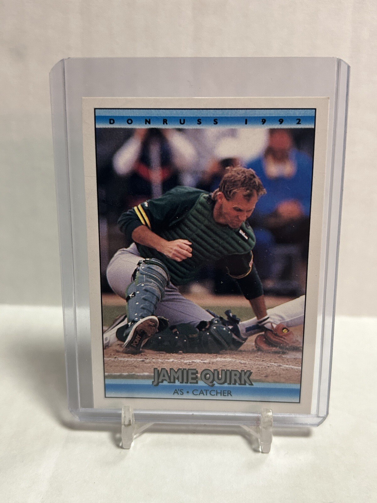 1991 LEAF DONRUSS #472 JAMIE QUIRK OAKLAND ATHLETICS Baseball Card ...