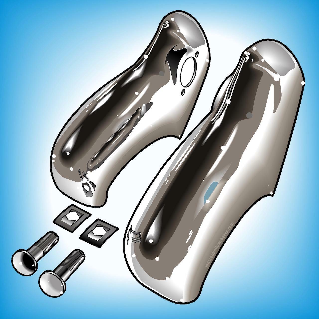 55 Chevy Rear Bumper Guards Pair 1955 Chevrolet New | eBay