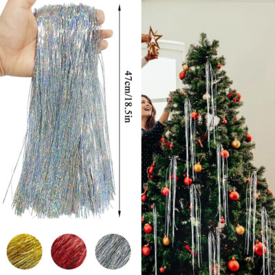3000 Strands Icicles Iridescent Tinsel Foil Fringe Garland For ...