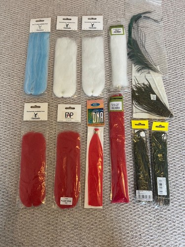 Fly Tying Materials Pulse Hair Funky Hair Frosty Fibres Herl plus bits ...