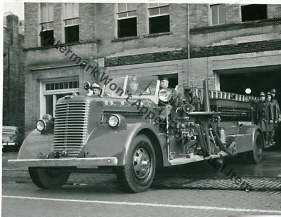 Pirsch Aerial Ladder Bloomington Fire Truck Vintage Photograph Print 8 ...