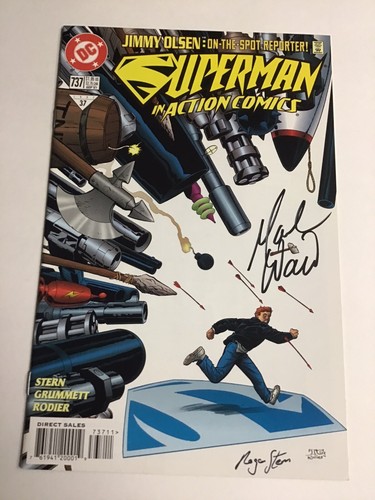 Superman in Action Comics #737 SIGNED BY ROGER STERN & MARK WAID 1997 ...