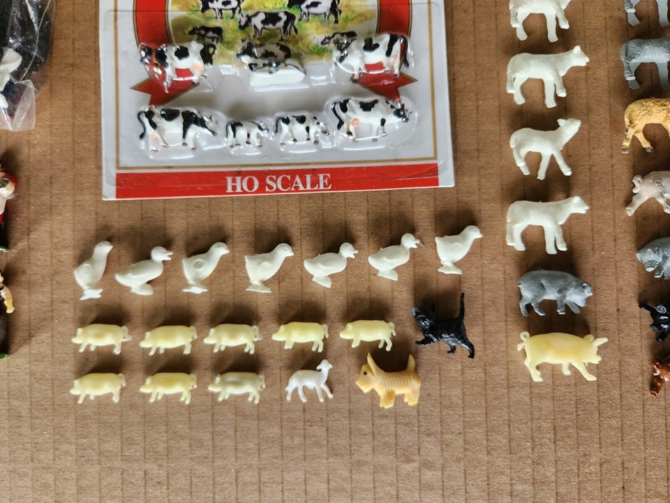 Large Lot Plastic Farm Animals & People 50+ Pcs Horse, Cow, Goat, Sheep ...