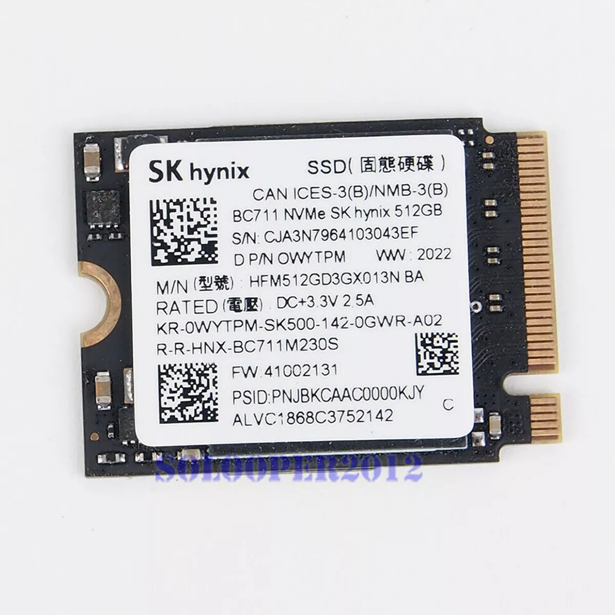 SK Hynix BC711 128GB PCIe NVMe M2 2230 Gen X SSD 0X3K2X, 59% OFF SK Hynix BC711 128GB PCIe NVMe M2 2230 Gen X SSD 0X3K2X, 59% OFF