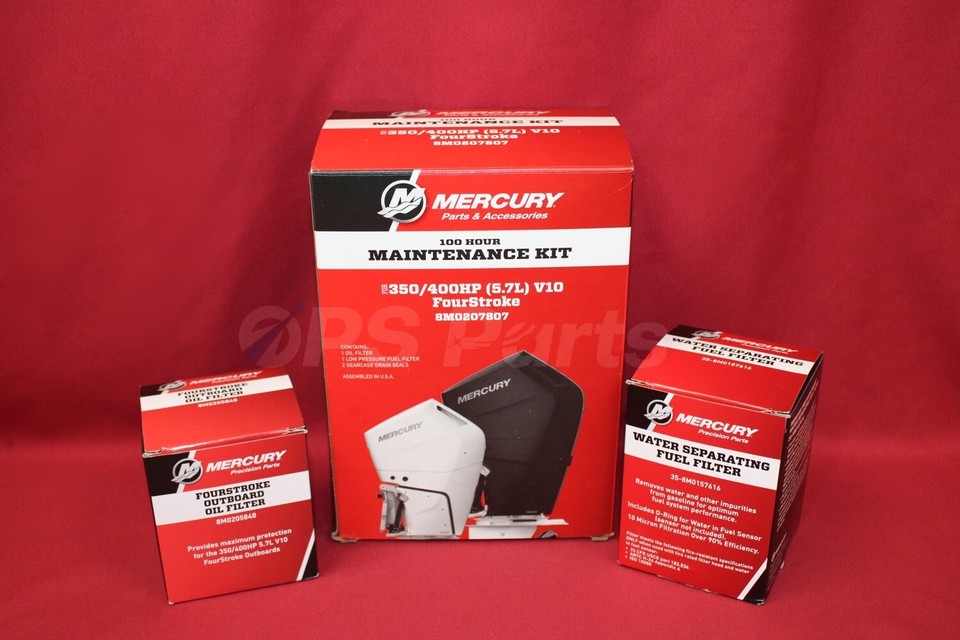 OEM Mercury 100 Hour Maintenance Kit 350/400HP 5.7L V10 - Part ...