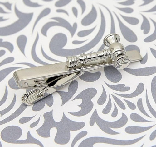 Fantastic Gavel Judge Lawyer Court Of Law Tie Clip IN 935 Argentium ...