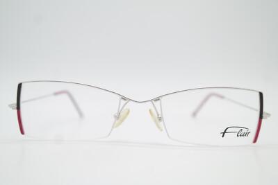 Glasses Flair 454 Silver Black Red half Rim Frames Eyeglasses New ...