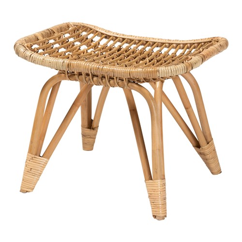 Earvin Natural Rattan Footstool 193271397280| eBay