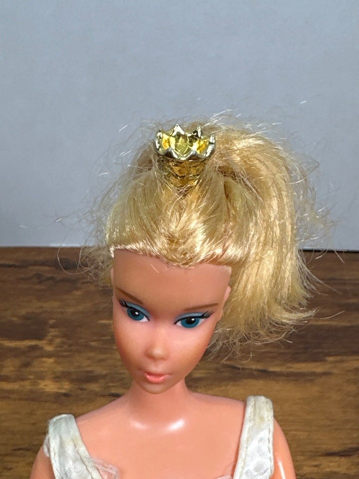 Vintage 1970s Mattel Ballerina BARBIE Doll Bendable Taiwan w/ Crown And ...