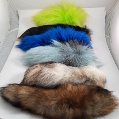 Coyote Red Fox Tail Tanned Crafts Real USA Fur Tails Harley parts Fly ...
