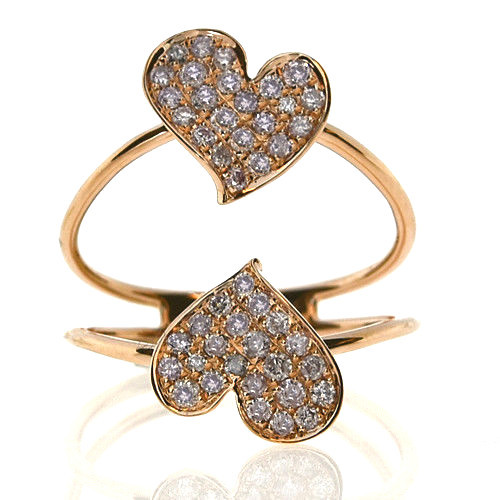 Real 0.50ct Natural Fancy Pink Diamonds Engagement Ring 18K Solid Gold ...