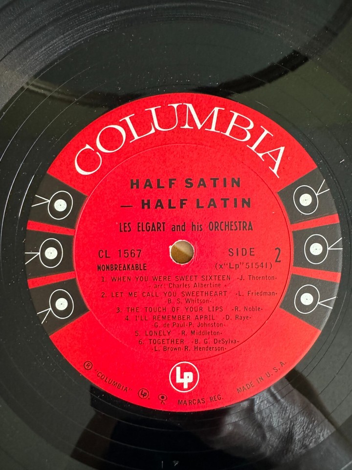 Les Elgart and His Orchestra Half Satin Half Latin LP Vinyl Columbia CL ...