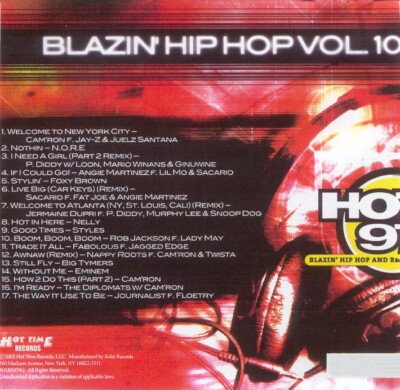 2002 HOT 97 BLAZIN HIP HOP & RNB VOL 10 NYC MIXTAPE MIX CD | eBay