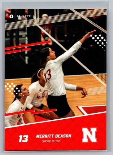 Merritt Beason 2023 ONIT Nebraska RED WHITE #37 Volleyball Card Rookie ...