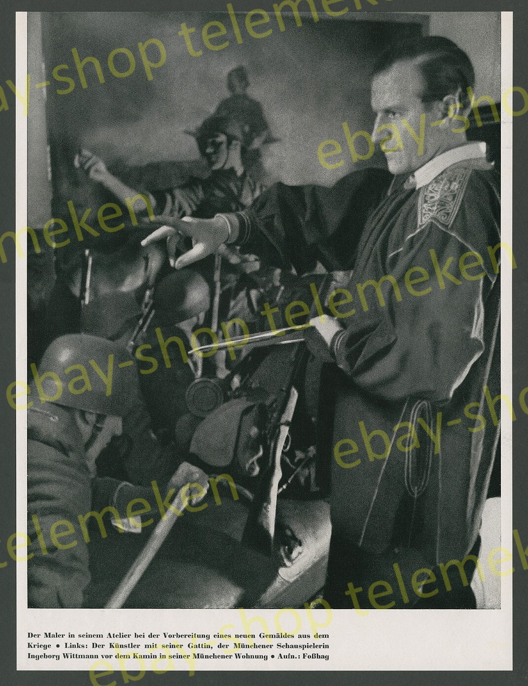 Maler Paul Mathias Padua + Frau Atelier Arbeit Gemälde 10.Mai München ...