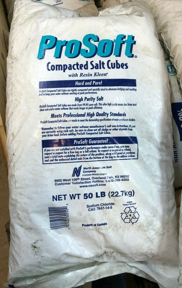 ProSoft Water Compacted Salt Cubes - Water Softener w/ Resin Kleen - 50 ...