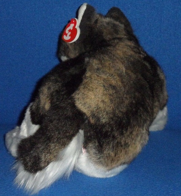 Ty 2006 Beanie Classic Thunder Wolf Plush Dog Blue Eyes 12 Inch Stuffed ...