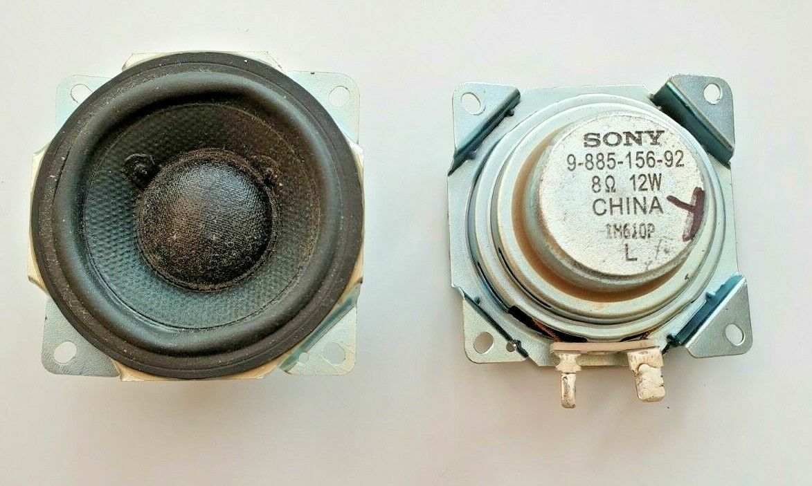 2 x SONY Speakers 2.25" 12W 8 Ohm Square Pair of Speakers Hifi Speaker ...