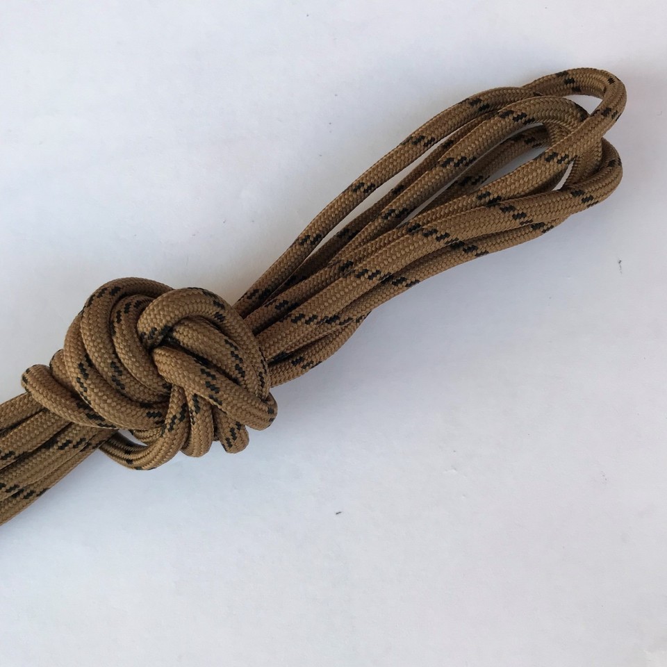Yellow brown heavy duty round hiking work boot shoe laces strings for ...