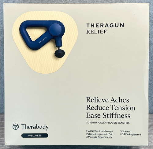 Therabody Theragun Relief 3-Speed Handheld Percussive Massager NEW OPEN ...