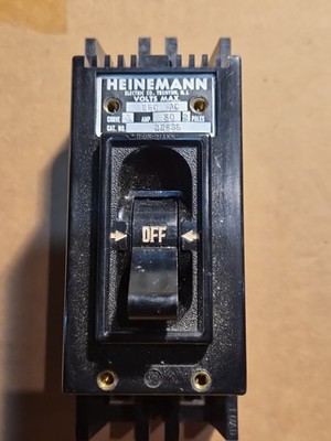 HEINEMANN CIRCUIT BREAKER CAT. NO. 2263S, 50AMPS, 2P, CURVE 1, NOS, NIB ...