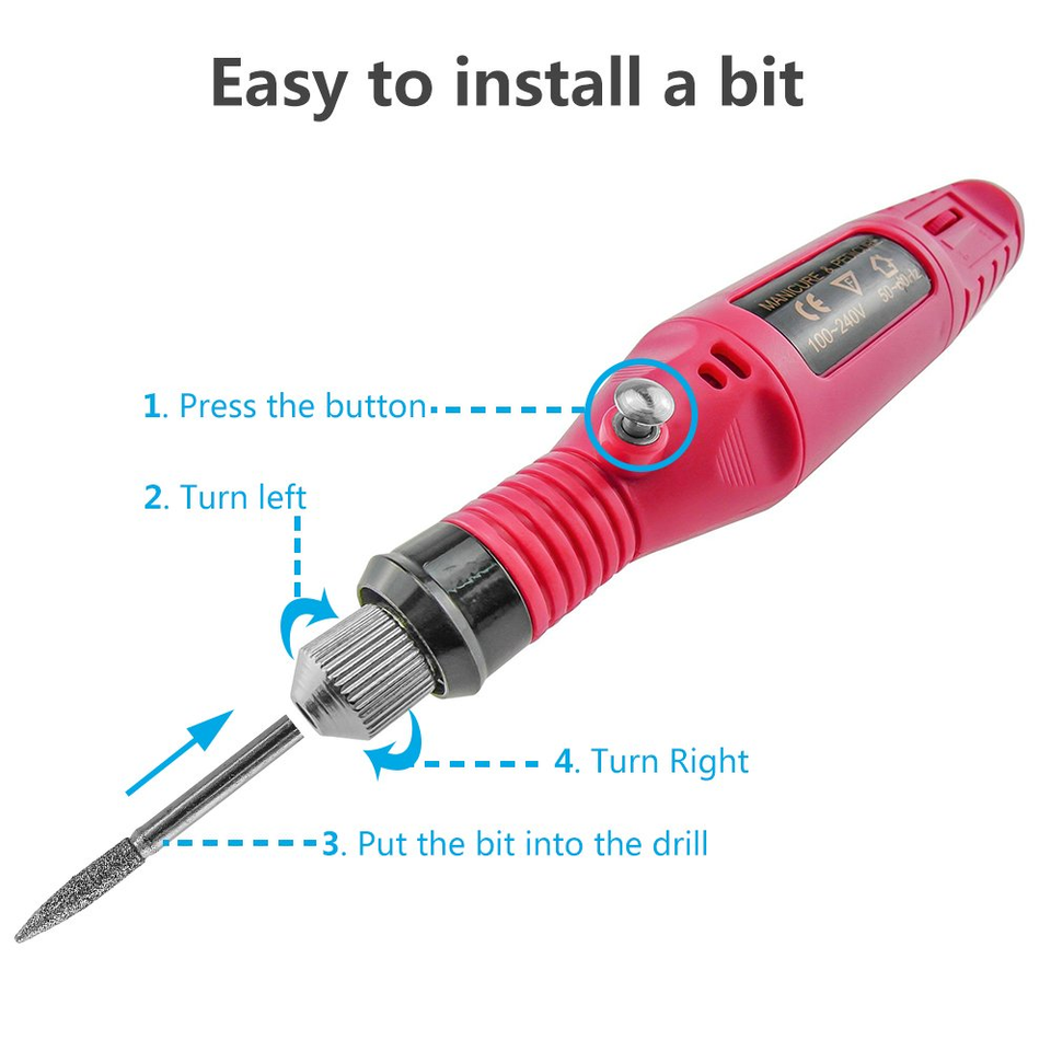 Toe Nail Grinder for Thick Toenails Acrylic Manicure Pedicure ...