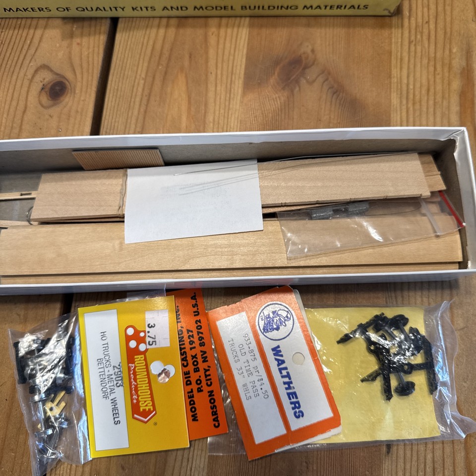 NORTHEASTERN SCALE MODELS HP-1 OPEN PLATFORM COACH WOOD PASSENGER CAR W ...