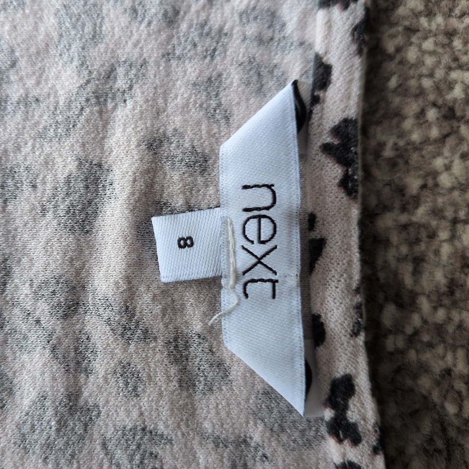 Next Size 8 Low Neck, Short Sleeved Blouse, Pattern Similar To Leopard ...