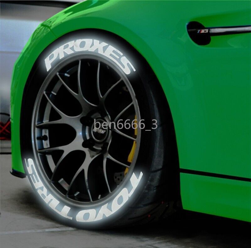 8X Reflective Tire Lettering Sticker TOYO TIRES PROXES 1.06" 14"-22" | eBay