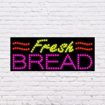 LED Fresh Bread Sign | Light Up Sign | 11"H x 27"W x 2"D | eBay