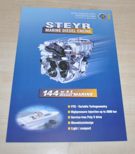 Steyr 144 Marine Diesel Engine Brochure Prospekt | eBay