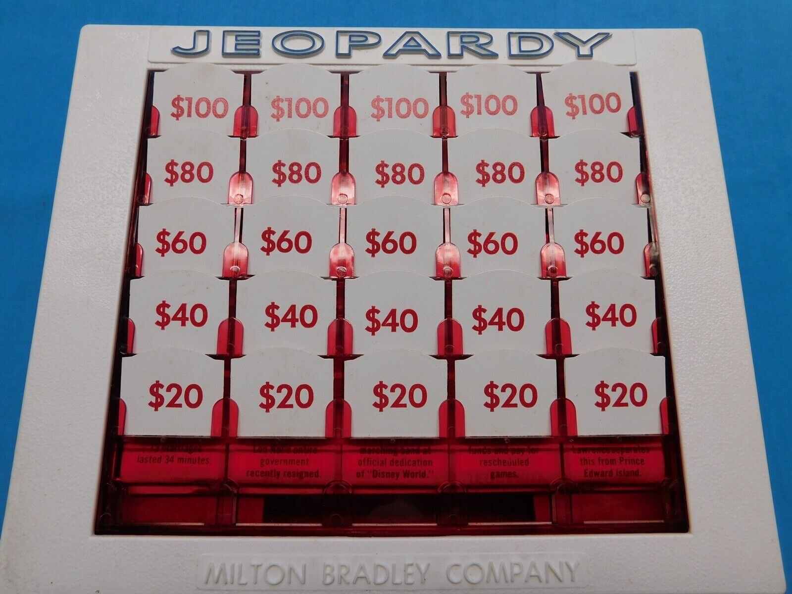 VINTAGE 1964 MILTON BRADLEY JEOPARDY NEW NINTH EDITION BOARD GAME | eBay