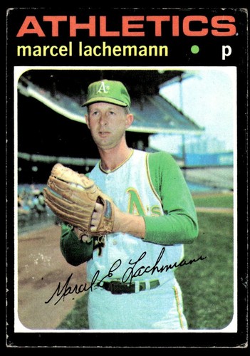 1971 Topps Baseball Card Marcel Lachemann RC Oakland Athletics #84 EX ...